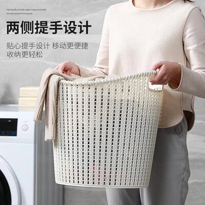 轻脏衣篮收纳ins风洗衣篮子日式浴室洗衣篮仿藤编收纳篮脏衣篓