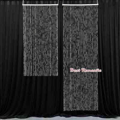 婚庆居节日装饰棉线珠帘圣酒诞饰品帘RQZ圆珠链店家帘门窗帘挂帘