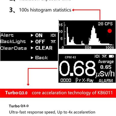 盖革辐射检测仪KB6011核辐射碘131家用放射性海水盖格计数器