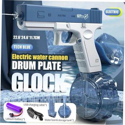 Water Gun Electric Glock Pistol Shooting Toy Full Automatic