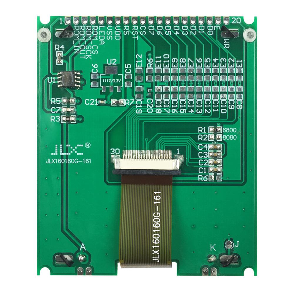 160160G-160-PL 带字库160160点阵屏 并口 应用于仪器仪表 LCM