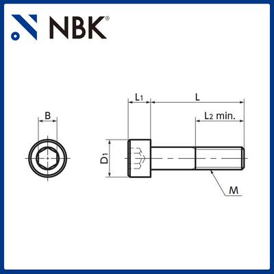 NBK SNSS(INCH)英制螺丝螺栓 内六角圆柱头螺栓 不锈钢螺丝A2-50
