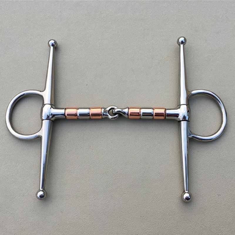 马具不锈钢马衔 马术用品H型铜滚筒马嚼子12.5cm 13.5cm 马口衔铁