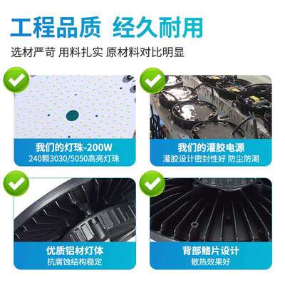工业房隧KYA泛光飞碟灯工厂车间明道灯仓库厂照羽毛球球馆led工矿