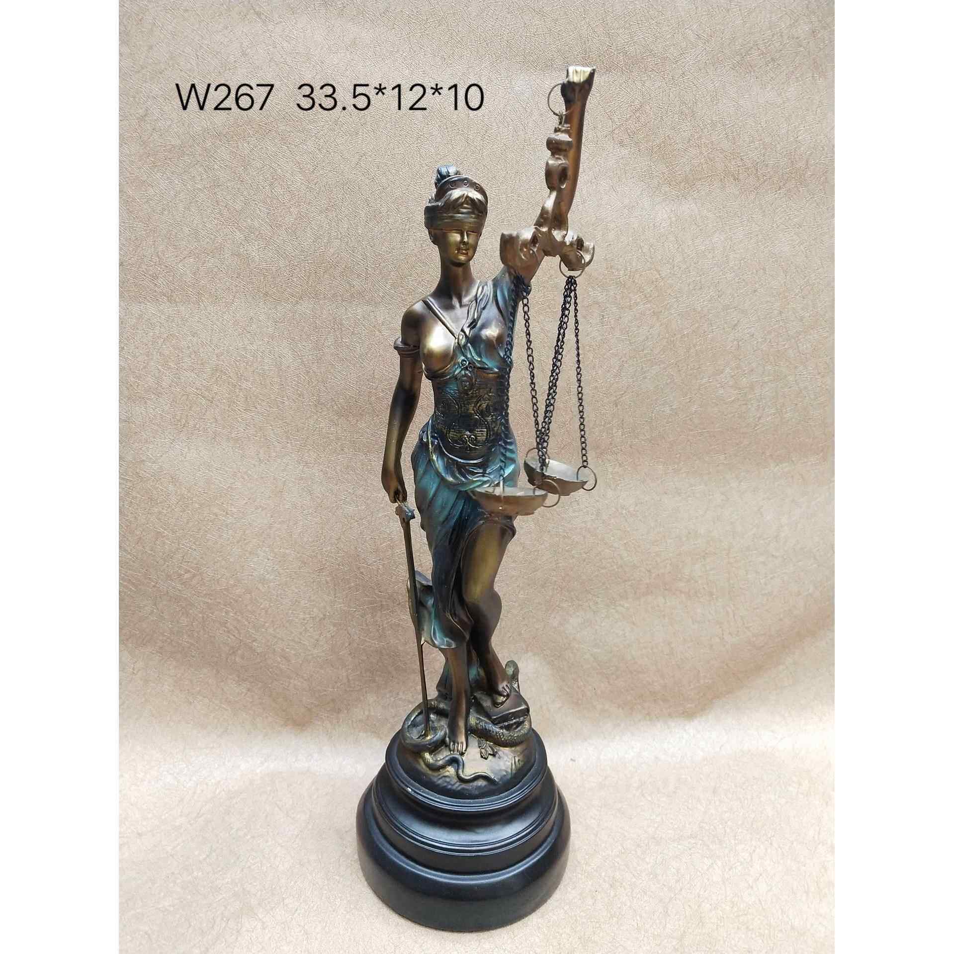 树脂摆件天平女神摆件居家天平女工艺品 室内工艺品零售