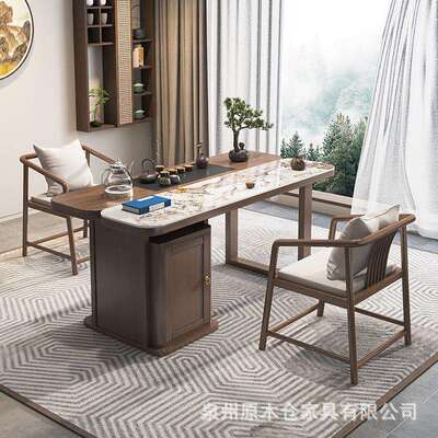 新中式家实木茶桌轻椅奢餐椅用CTH带扶桌手椅主人茶茶室泡茶椅子