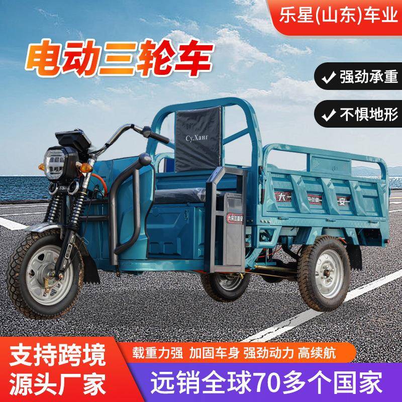 电动三轮长续航爬坡无压力防溜车载货载人三轮车可折叠送货三轮车