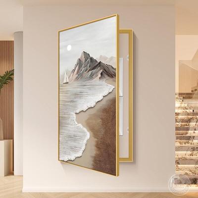 PWE日出浪东方大尺寸挂画电表箱饰画肌理可感海竖版装遮挡电闸箱