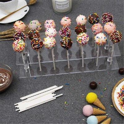 21 Hole Clear Acrylic Lollipop Holder Candy Display Rack