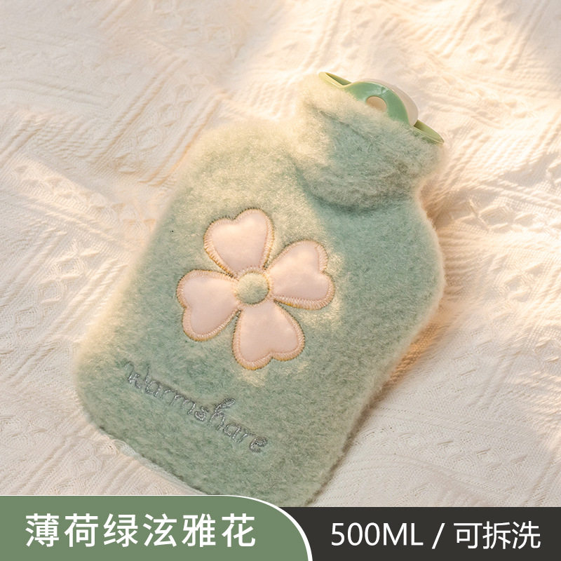 水暖被窝热水袋毛绒套保暖冬季暖床安全痛经暖手袋加厚
