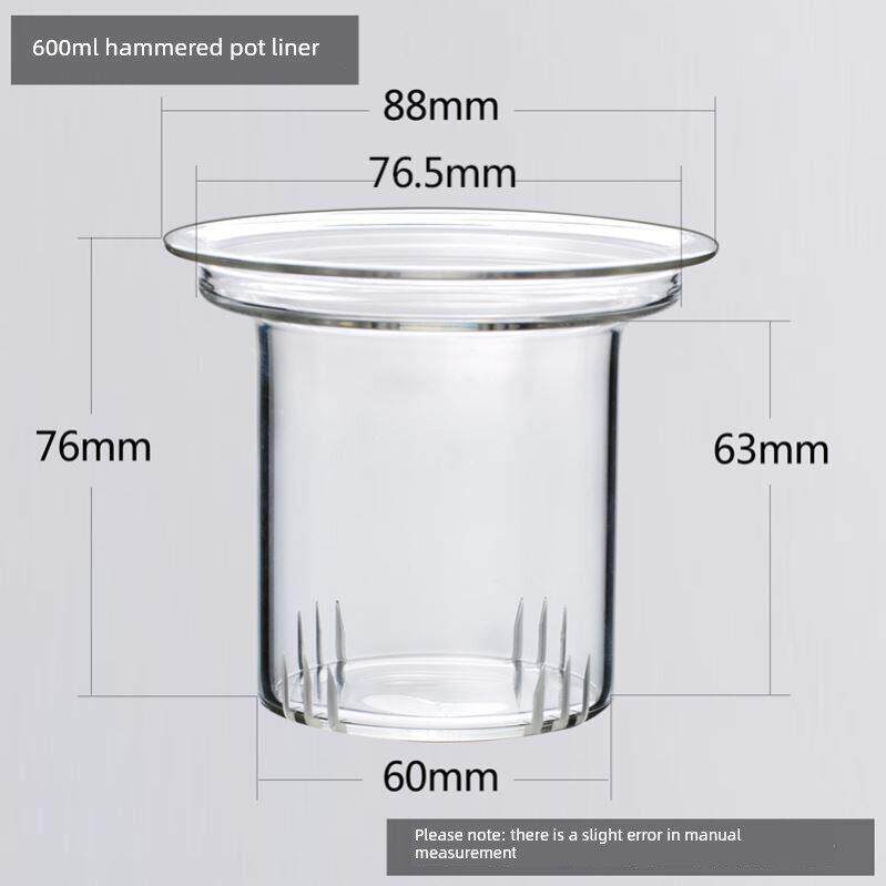 Hear Resistant Glass Teapot Cup with Stainless Steel Infuser