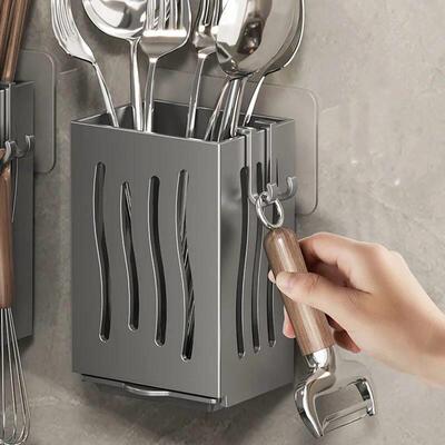 Kitchen Utensil Rack Draining Chopstick Spoon Holder Multifu