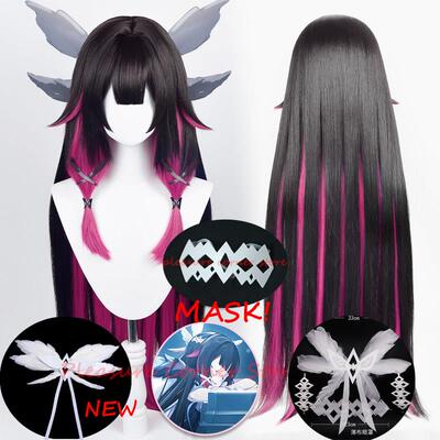 原神Columbina角色扮演假发 Simulated Scalp Cosplay头套头饰组