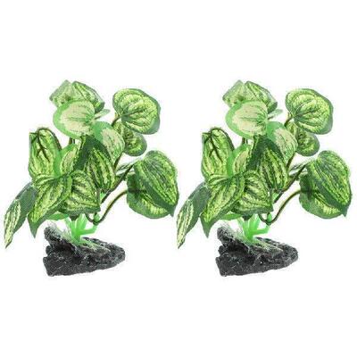 2 Pcs Artificial Plant Decoration for Fish Tank Aquarium