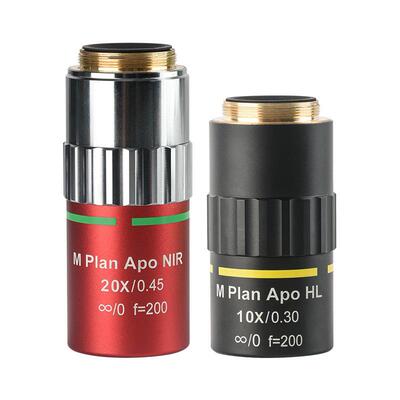 APO显微镜物镜10X/20X无限远平场复消色差镜头超长工作距离