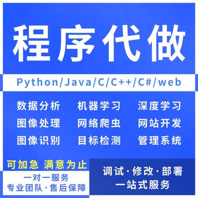 计算机Python代编Java代码编写c++代做qt设计web开发c#程序接单R