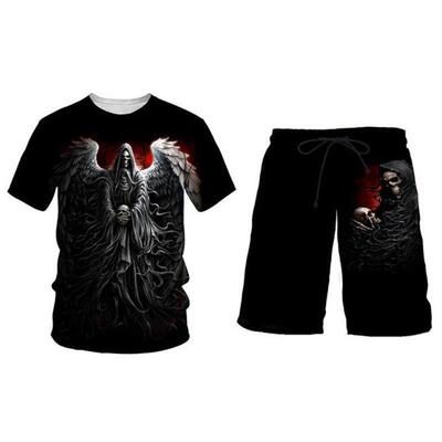 Boys Colorblock 3D Print Melt Shorts, Summer Fashion