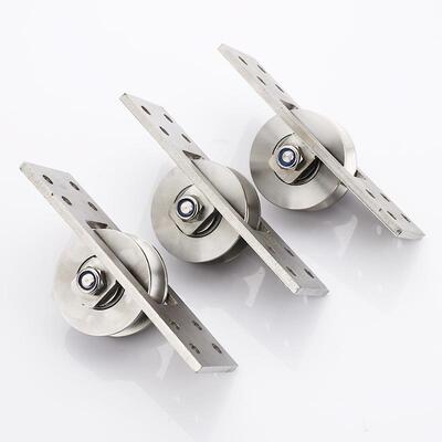 移动门重型轴单滑轮不锈板钢949轨道轮承重长推拉双平移门承吊轮