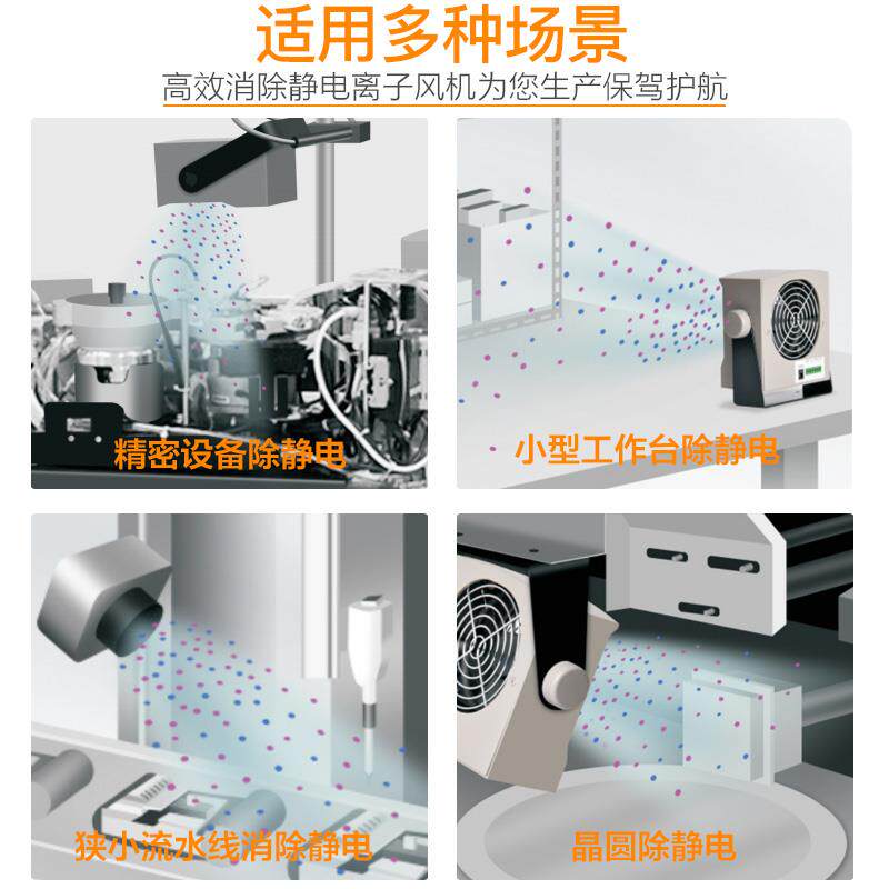 微型离子风机直流DC单头小型高频离子风扇除静电工业静电消除器