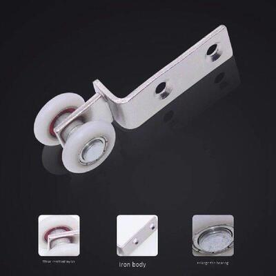 10Pcs Bend Pipe Metal Bearing Pulley B with Two Plastic