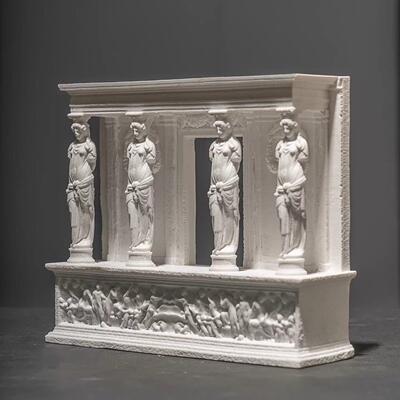 希腊著名建筑罗马雕塑小众风格神庙宫殿人物雕像石膏香薰桌面摆件