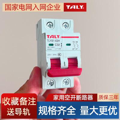 泰力基业小型断路器1P63a空气开关家用电闸2P32A/100a3P三相空开