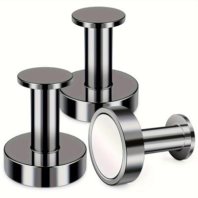 1/2 Pack Strong Magnetic Hooks for Hanging Coats and Bags, M