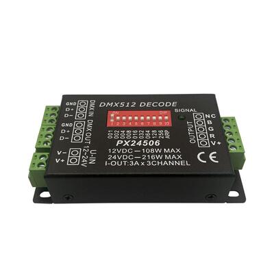 喜来灯DMX512控制器RGB七彩灯带模组舞台灯分控led控制器 PX24506