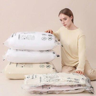 3 Pack Vacuum Storage Bag Reusable Sealer Compression Bag
