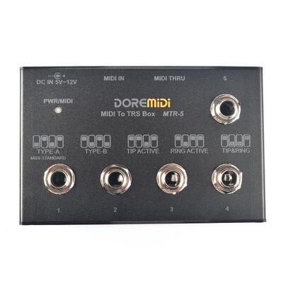 DOREMiDi MIDI转TRS盒子电子琴 吉他 钢琴1进5出 6.35分线器MTR-5