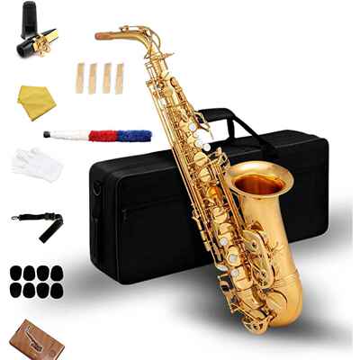 跨境热销 电泳金降E调中音萨克斯配件齐全 Alto saxophone 可