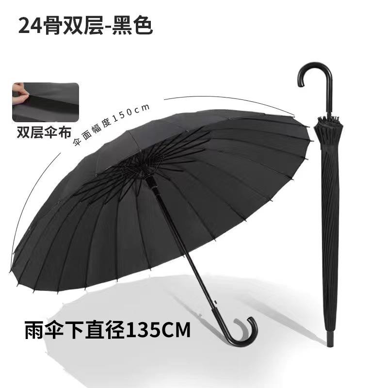 正品自动高尔夫水套伞男双层长厚直柄防遮雨阳伞加大号加固加广告