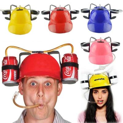 Lazy lounge Beer & Soda Guzzler Helmet & Drinking Hat