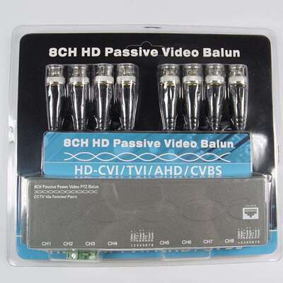 8路无源双绞线传输器带线 8CH UTP BALUN AHD/TVI/CVI/CVBS 视频
