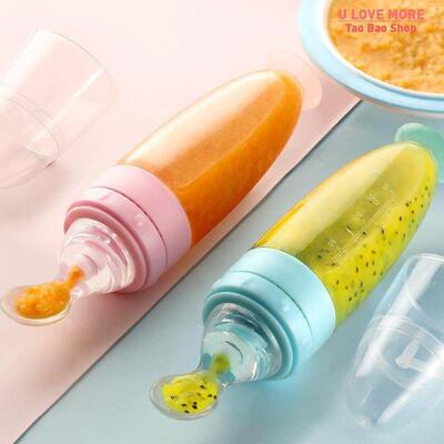 Baby Spoon Bottle Feeder Dropper Silicone Spoons for Feeding