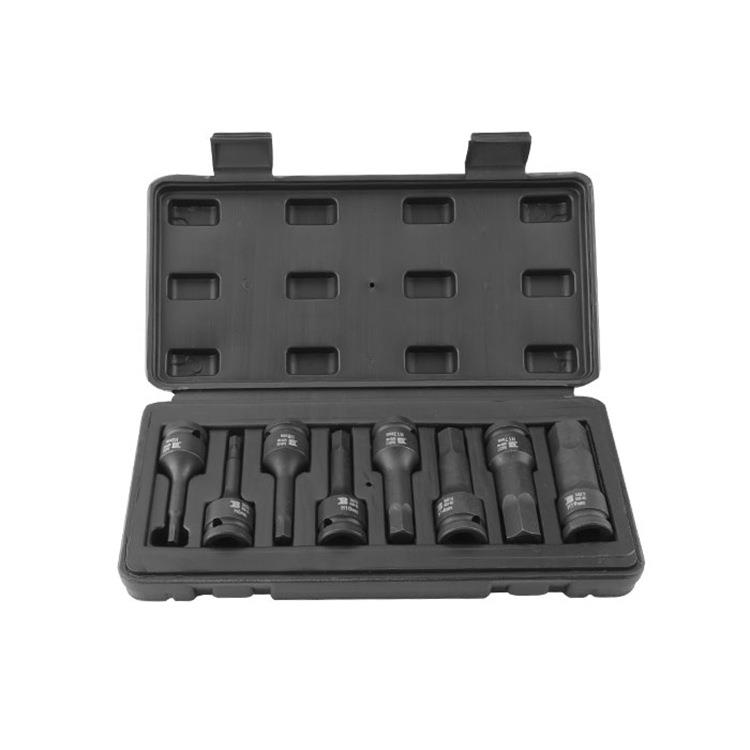 波斯工具 8件套12.5mm系列气动风动六角旋具套筒组套BS365810A