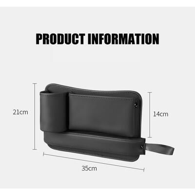 Car Seat Slot Storage Box Leather Plug Filler Phone Holder