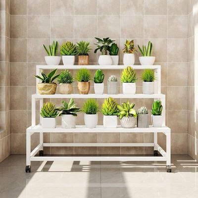 铁艺花阳台置物架客厅多落层地阶梯式室内户外栽76300盆室外多肉