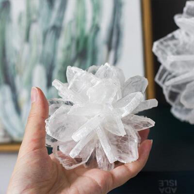 水晶矿石片花AXK球轻奢摆件透石膏手工拼球现接居代简约家样板间