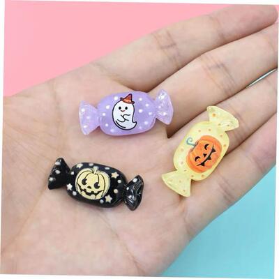 10Pcs Halloween Pumpkin Ghost Candy Flatback Cabochon