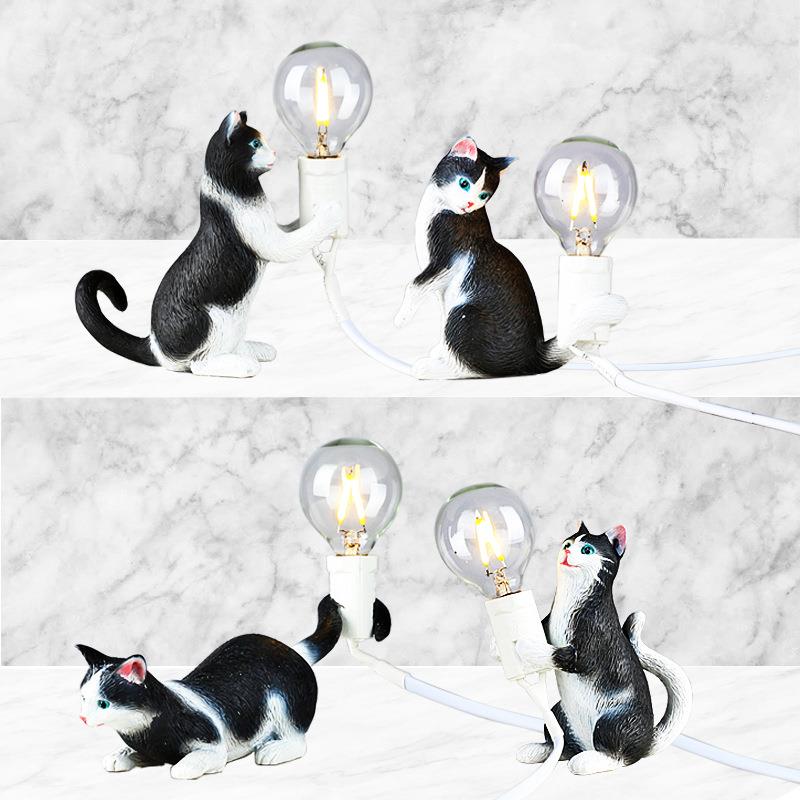 猫猫灯北欧创意客厅卧室服装店装饰动物台灯迷你catlamp小夜灯