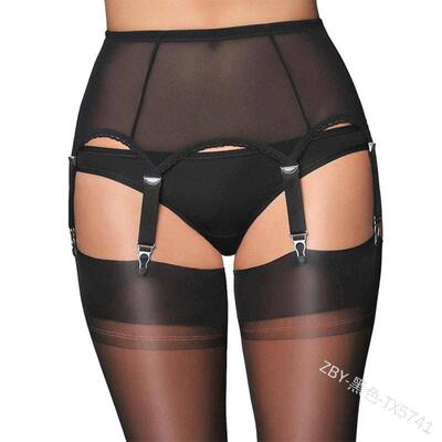 Oversized lingerie sexy mesh adjustable buckle garter