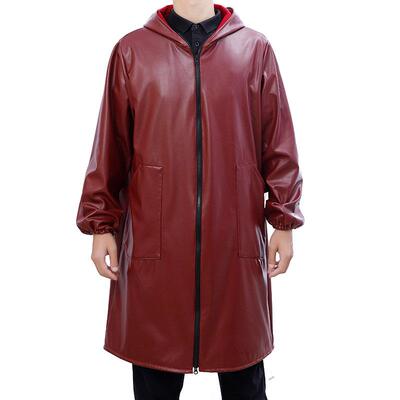 正品皮里绒Pu防水真防油成人及男士厚罩衫时尚工作家服长厨房用围