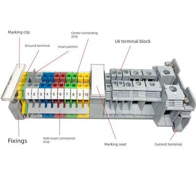 导轨式UK-2.5b接线端子排uk3n5n6n10n双层电压电流保险接地端子