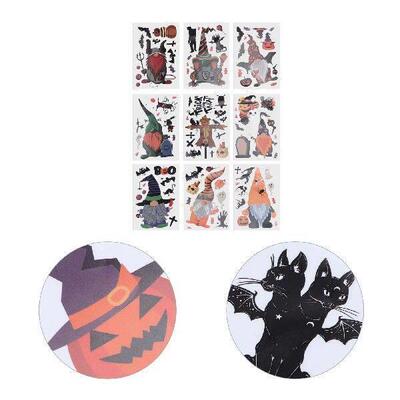 9 Sheets Static Window Stickers Electrostatic Festive Wall