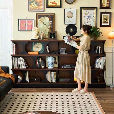 式复古实木柜厅组合小户型CBW玄关柜书客展示柜餐边柜装饰柜中古