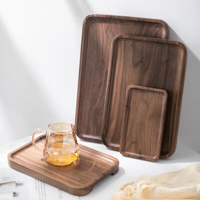 立端整木盘泡茶干托盘SPR方形木质咖长啡店环保多托功能国潮风