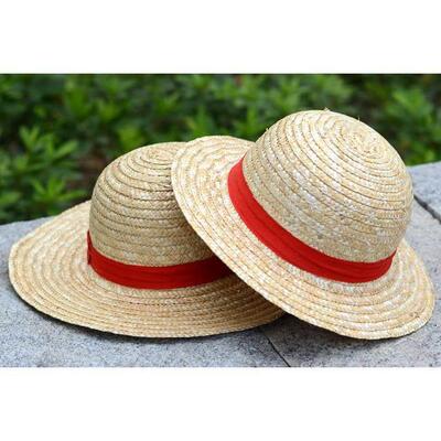 Luffy Straw Hat 海贼王鲁夫草帽男女夏季遮阳帽动漫演出帽子