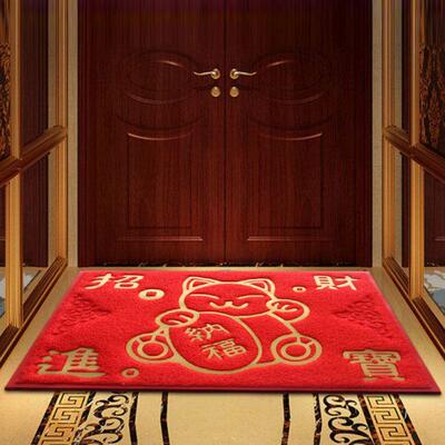 高档招财进宝地家口用出入安门垫欢迎光临垫商用塑料大门进门地平