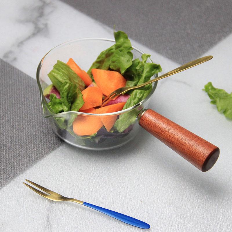 日式多功能宝宝辅食锅电陶炉可用高硼硅奶锅家用带把水果沙拉碗